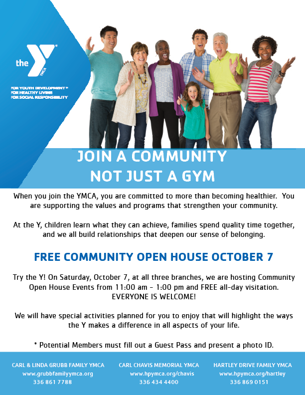 Try the Y! Community Open House - YMCA of High Point